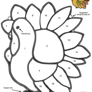 Turkey Stained Glass Pattern PDF - Etsy