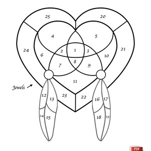 Dreamcatcher Heart Stained Glass Pattern - Etsy