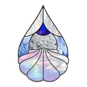 Art Nouveau Scallop Teardrop Stained Glass Pattern - Etsy