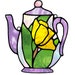 Teapot and Tulip Stained Glass Pattern - Etsy