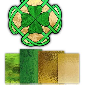 Celtic Shamrock St. Patrick's Day Stained Glass Pattern - Etsy