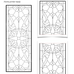 Compass Rose Victorian Stained Glass Pattern Print at Home - Etsy