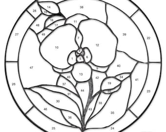 PATTERN 3D Orchid Stained Glass Pattern PDF Digital - Etsy