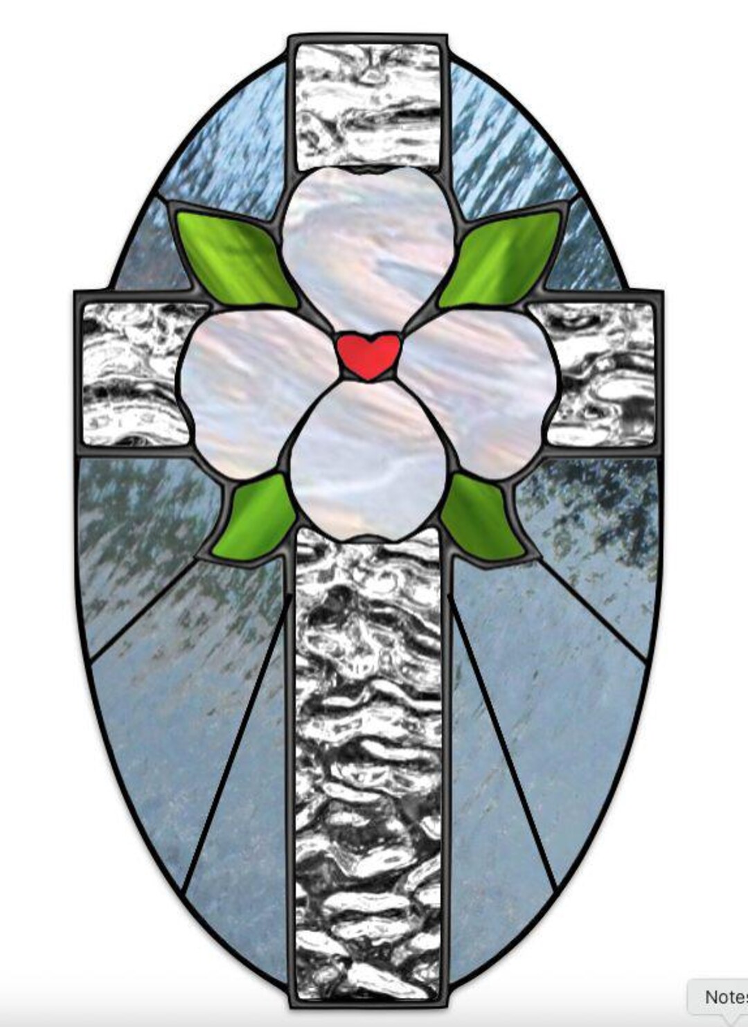Dogwood Cross Stained Glass Pattern PDF - Etsy