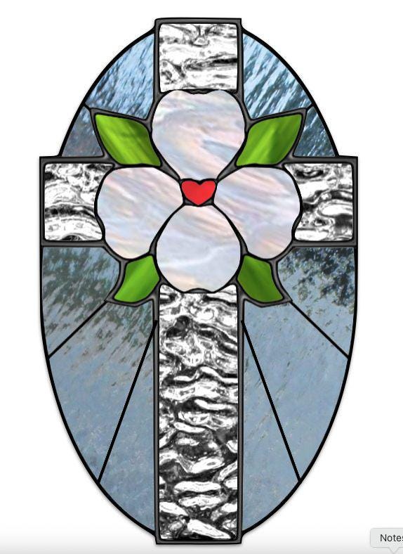 Dogwood Cross Stained Glass Pattern PDF - Etsy