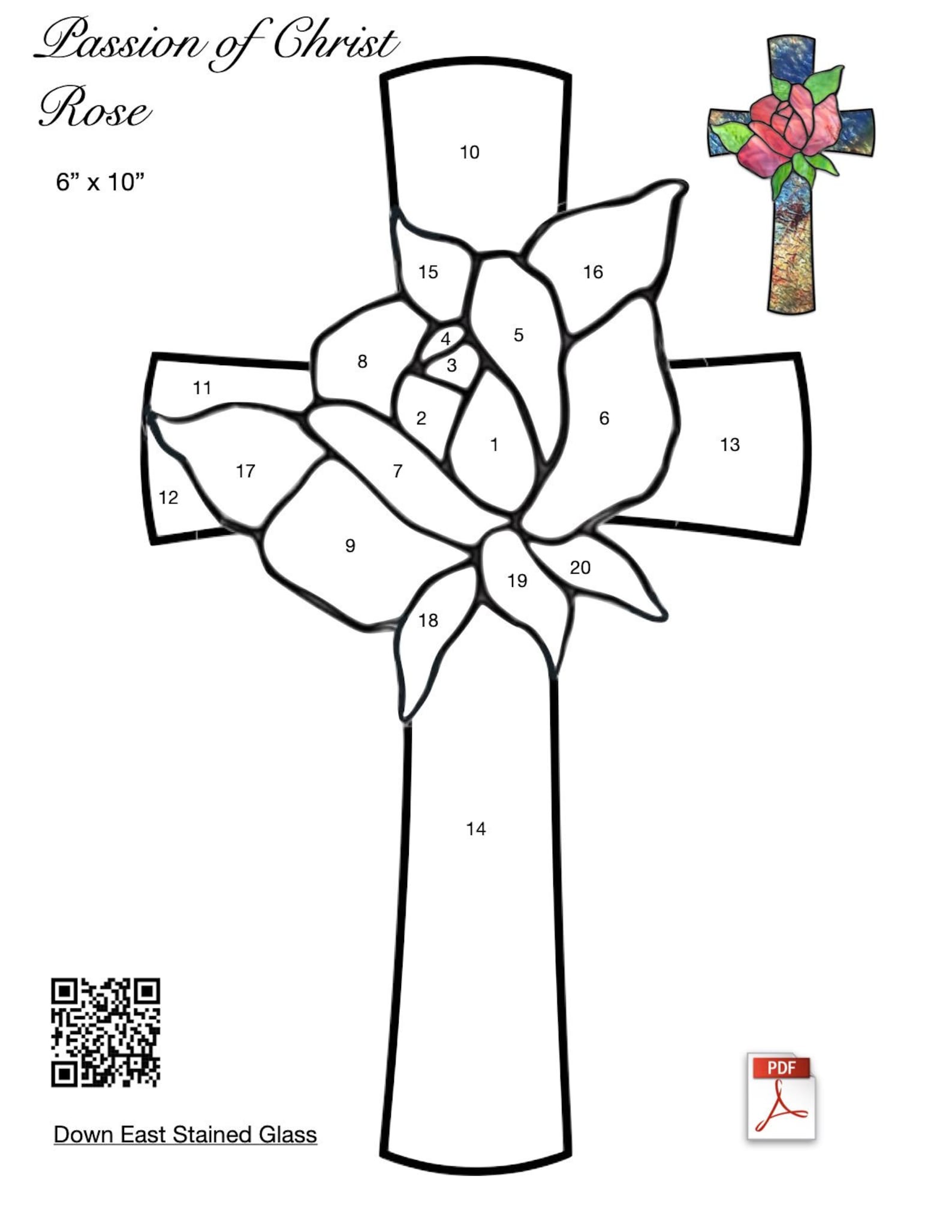 Passion of Christ Rose Stained Glass Pattern - Etsy