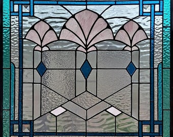 Modern Art Deco Stained Glass Pattern Decor, Wall Decor, Stained Glass ...