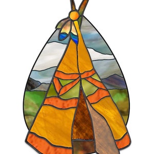 Teepee Teardrop Stained Glass Pattern - Etsy