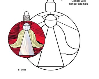 Simple Stained Glass Pattern of Angel, Christmas Decoration for All ...