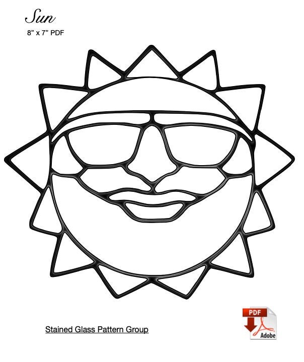 Sun Stained Glass Pattern - Etsy