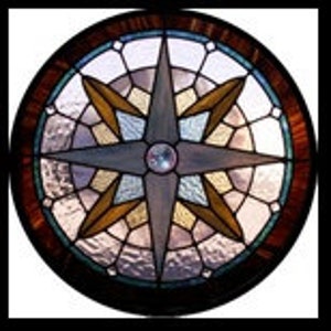 Compass Rose Stained Glass Pattern - Etsy