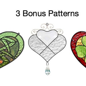 Valentine Hearts Stained Glass Pattern Pack - Etsy