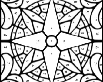 Compass Rose Stained Glass Pattern - Etsy