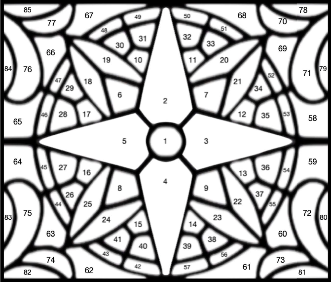 Compass Rose Stained Glass Pattern PDF - Etsy