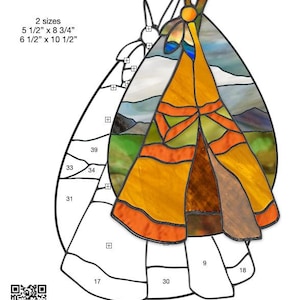 Teepee Teardrop Stained Glass Pattern - Etsy