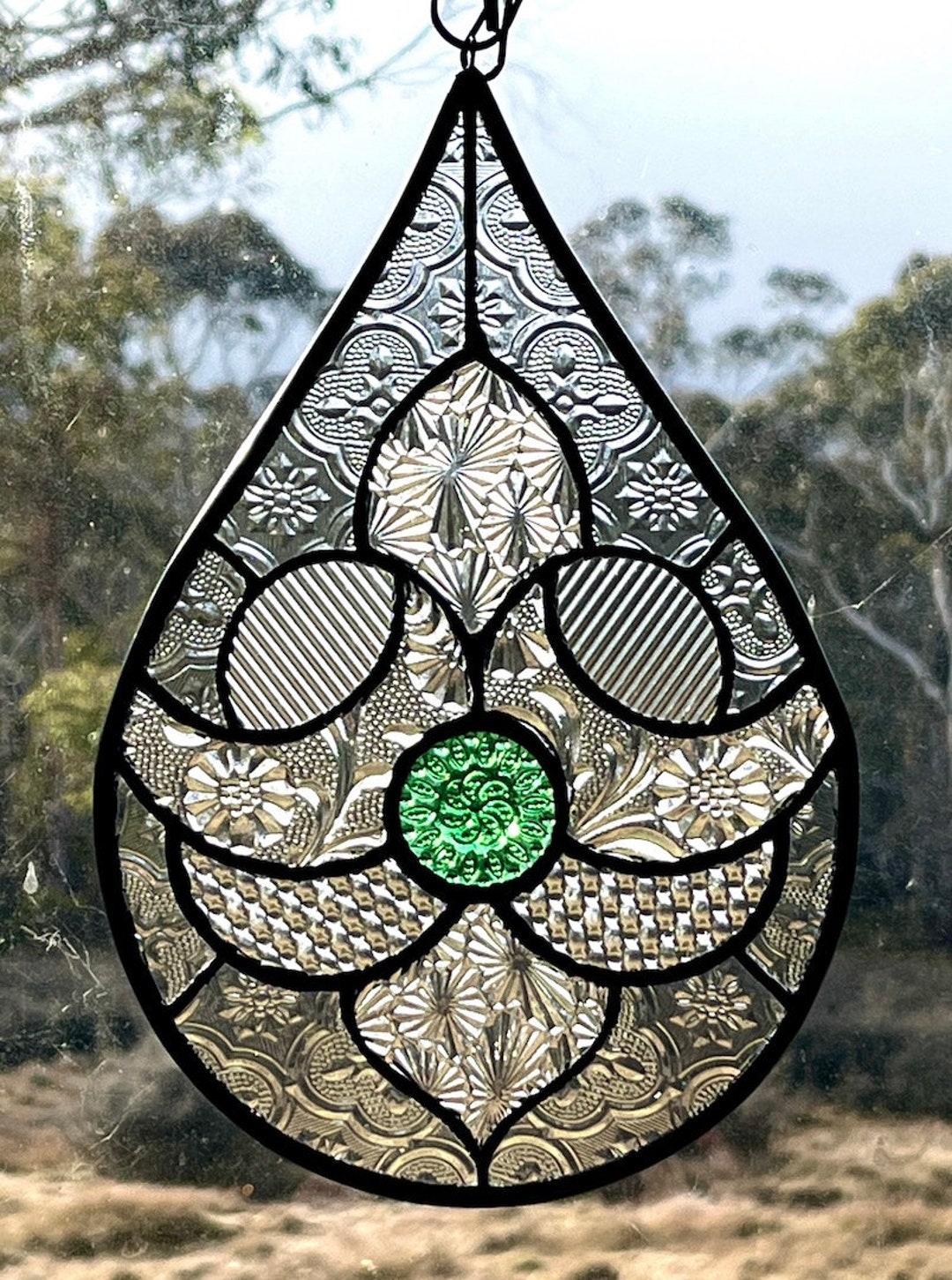 Victorian Teardrop Stained Glass Pattern - Etsy