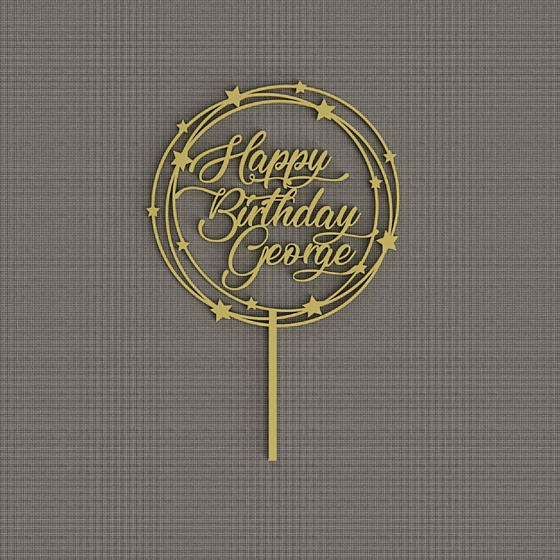 Personalized Birthday Cake Topper Birthday Name Cake Topper - Etsy