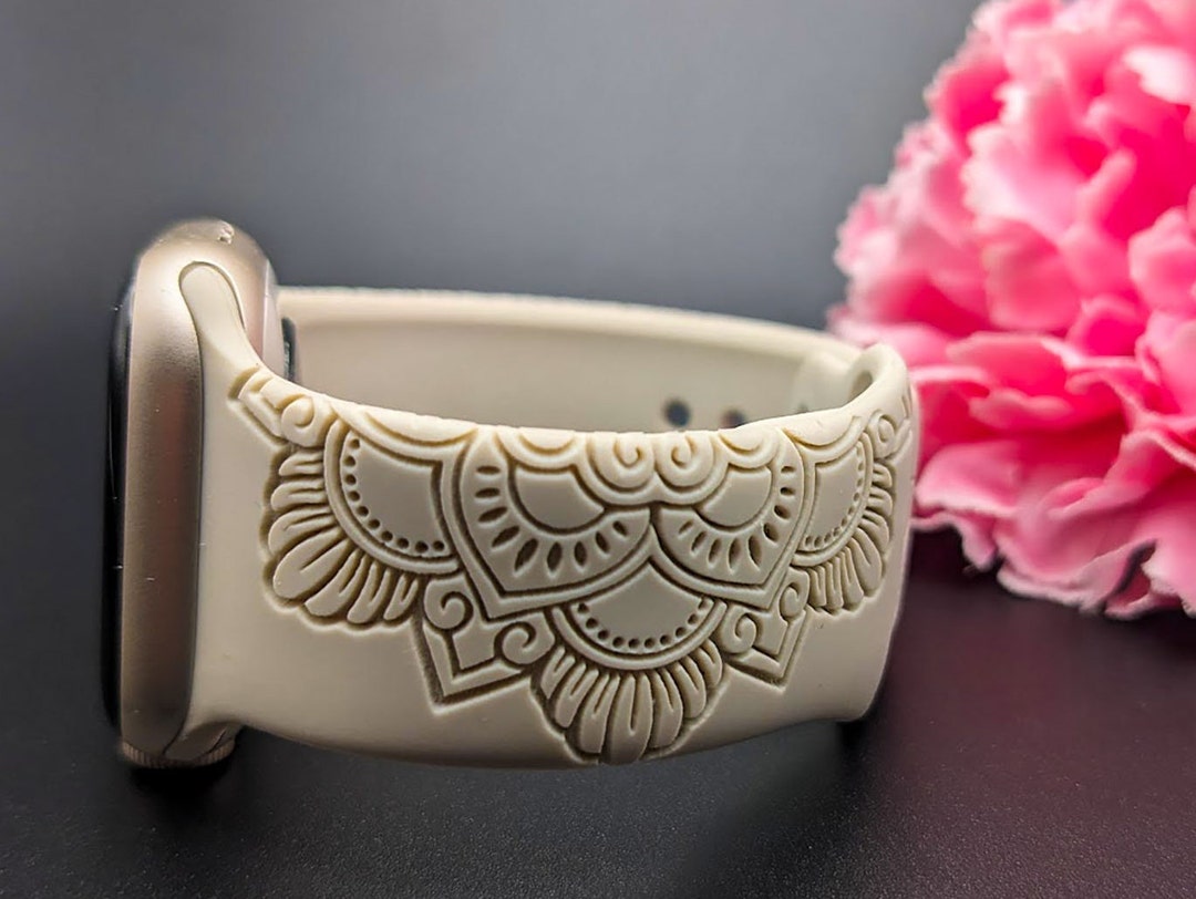 Personalized Mandala Engraved Apple Watch Band: Custom Laser Design - Etsy