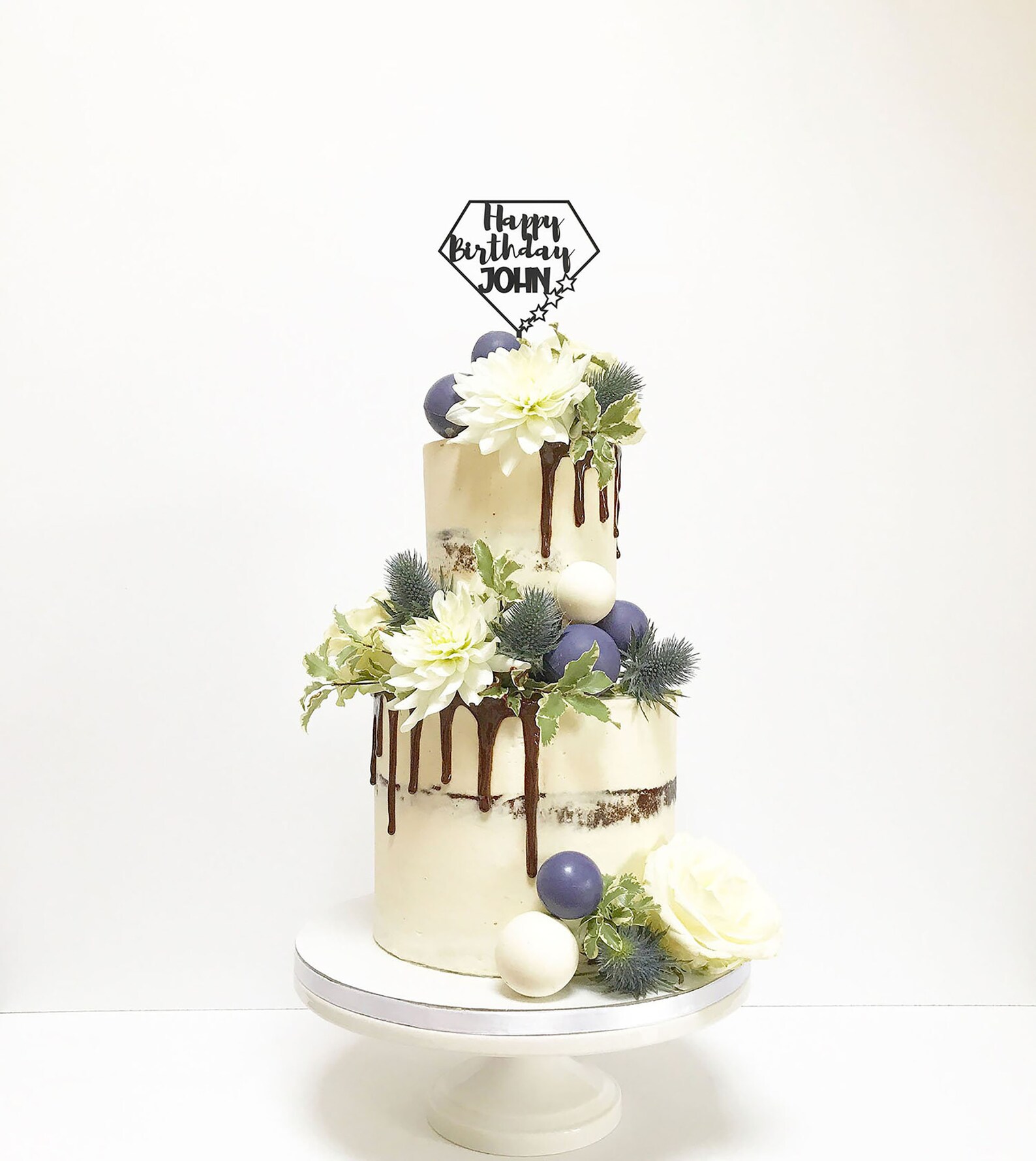 Birthday Cake Topper Personalized Birthday Name Cake Topper - Etsy