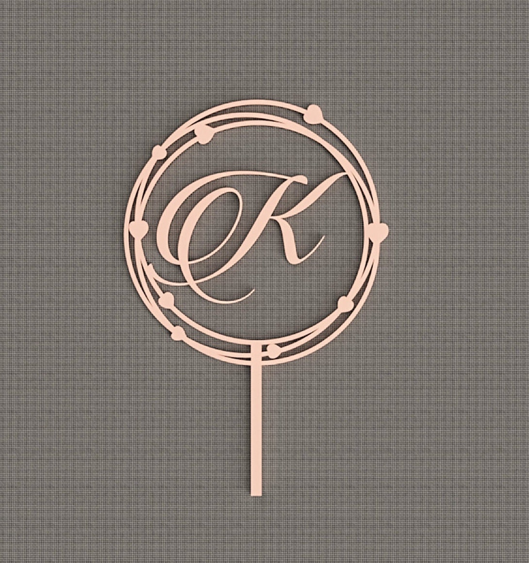Customized Monogram Cake Topper Birthday Name Cake Topper - Etsy