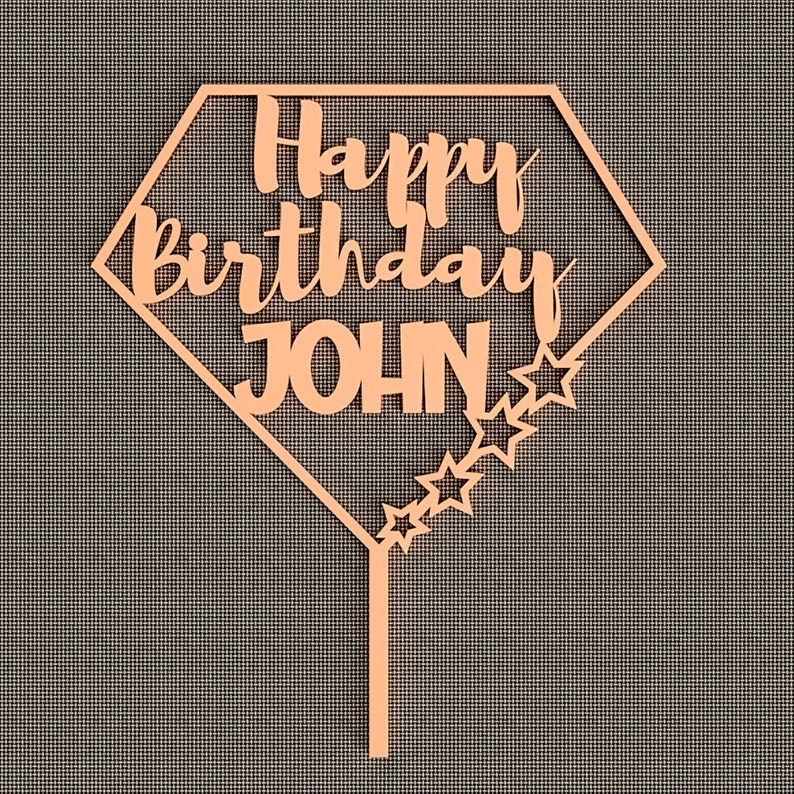 Birthday Cake Topper Personalized Birthday Name Cake Topper - Etsy