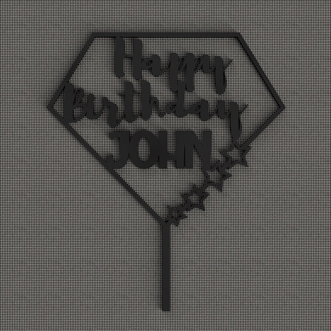 Birthday Cake Topper, Personalized Birthday Name Cake Topper, Custom ...