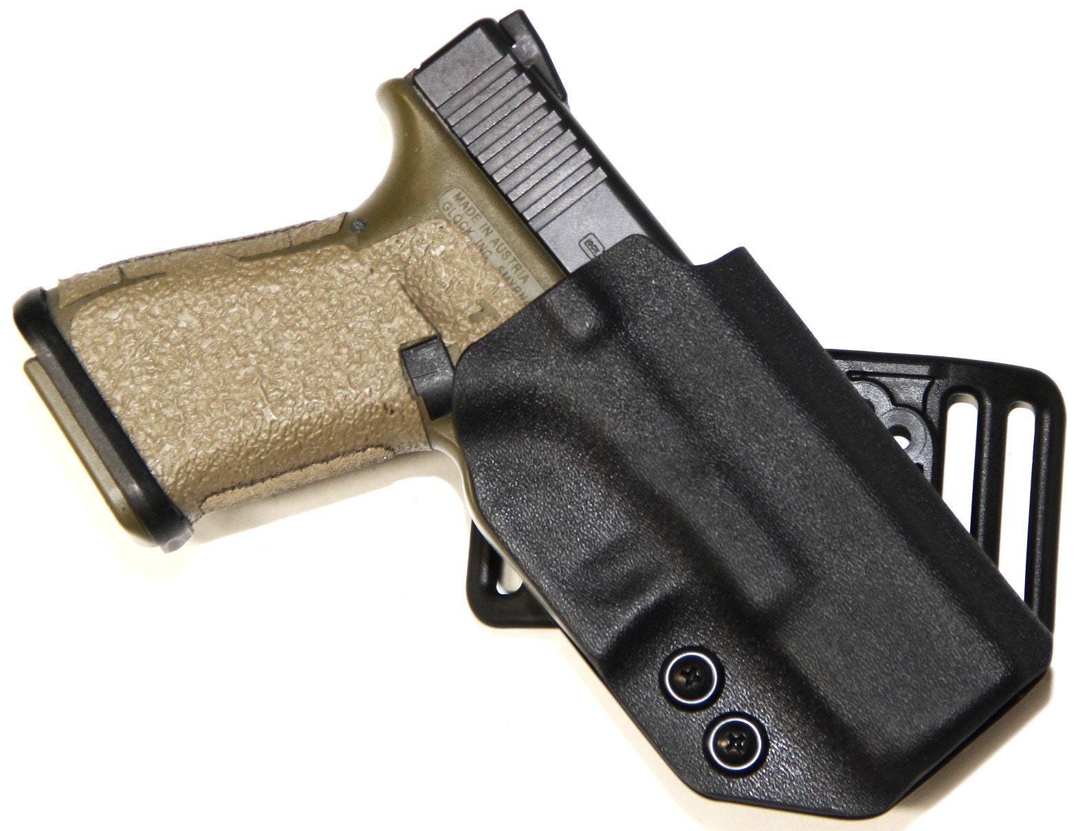 REVKEL Custom Kydex OWB 2 Slot Belt Slide Cross Draw Holster Compatible ...