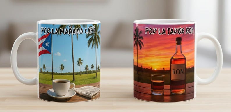 Coffee With Rum-inspired Bad Bunny – Puerto Rico Mug Design 11oz ...
