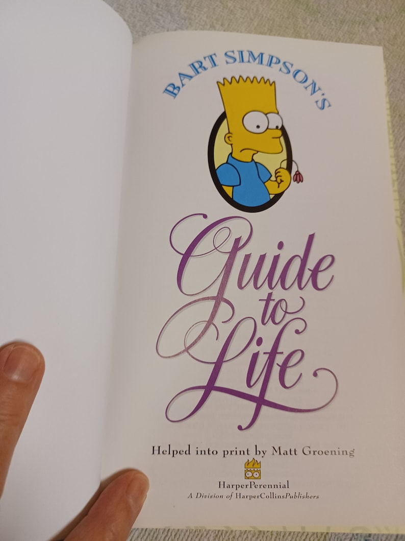 Bart Simpson's Guide to Life - Etsy