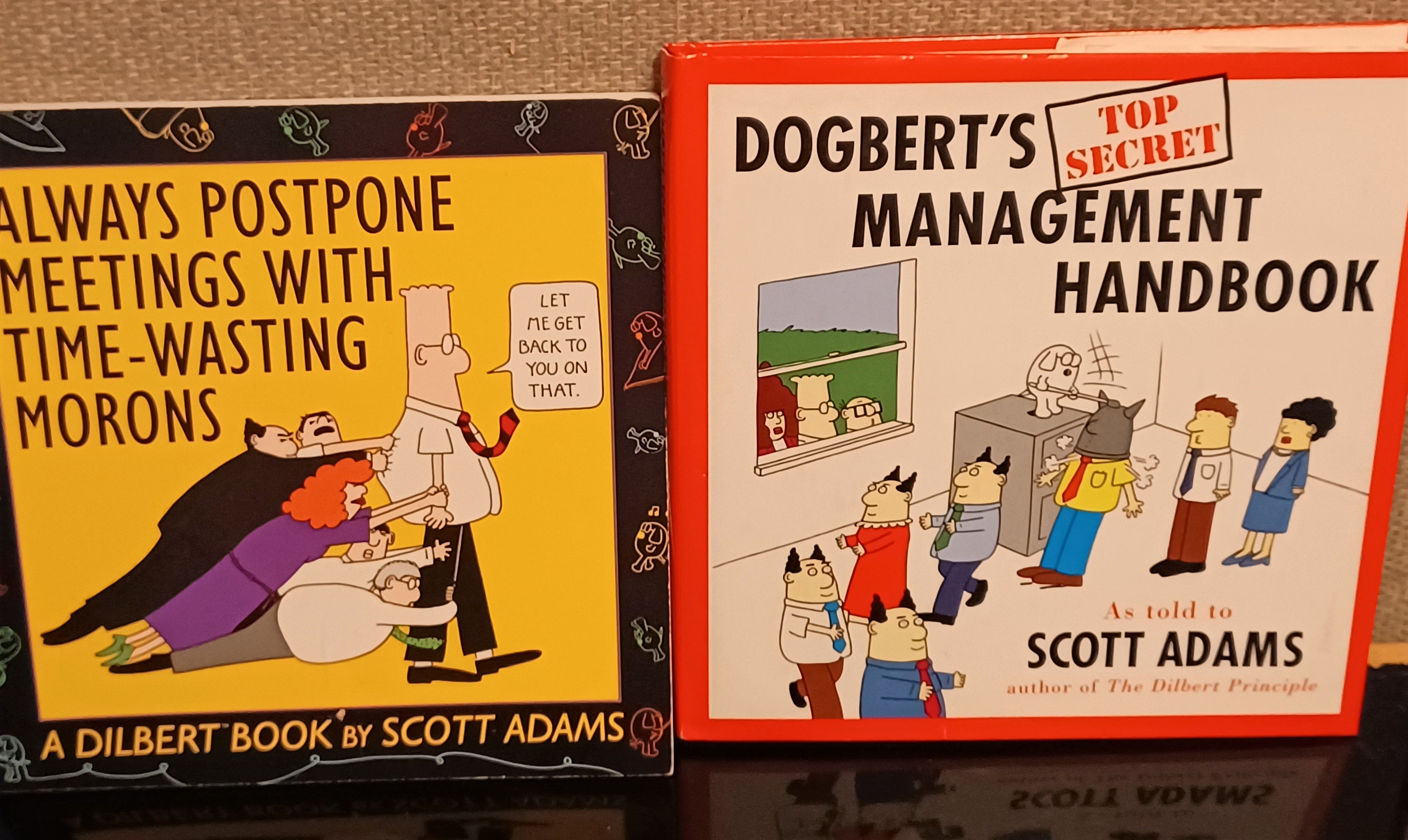 Scott Adams-set of Two Dilbert Cartoon Character Business and ...