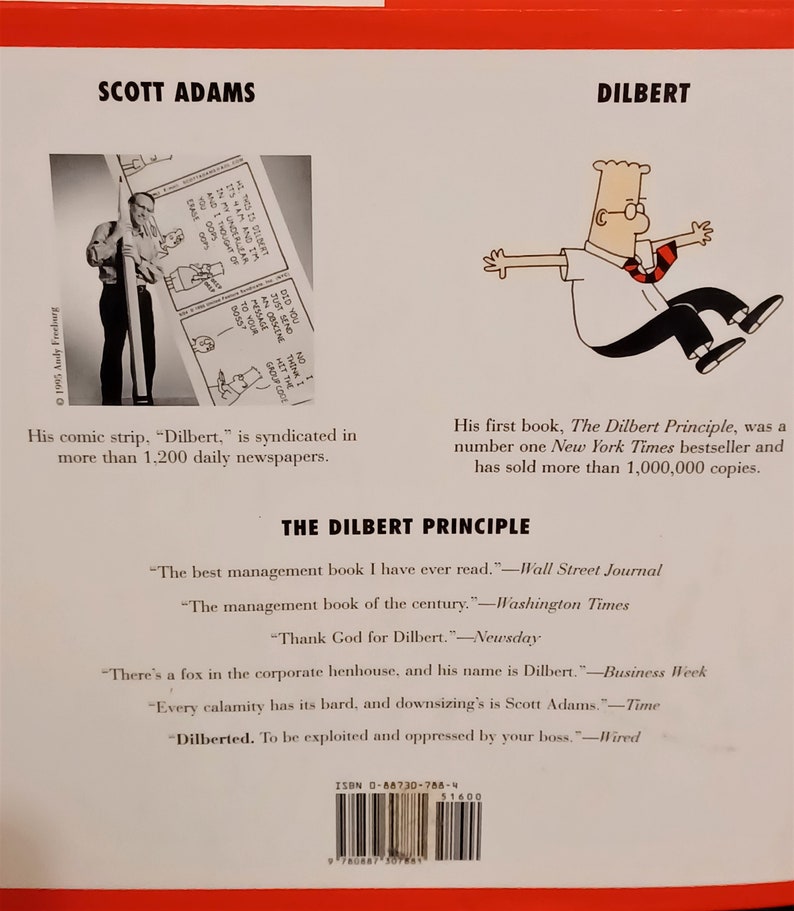 Scott Adams-set of Two Dilbert Cartoon Character Business and ...