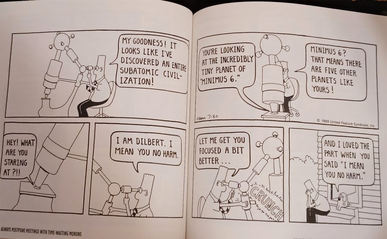 Scott Adams-set of Two Dilbert Cartoon Character Business and ...