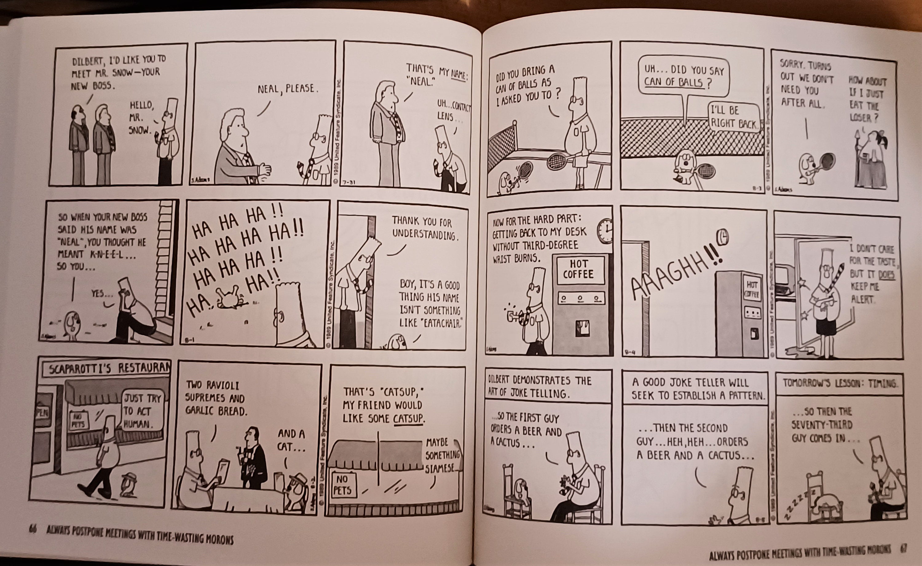 Scott Adams-set of Two Dilbert Cartoon Character Business and ...