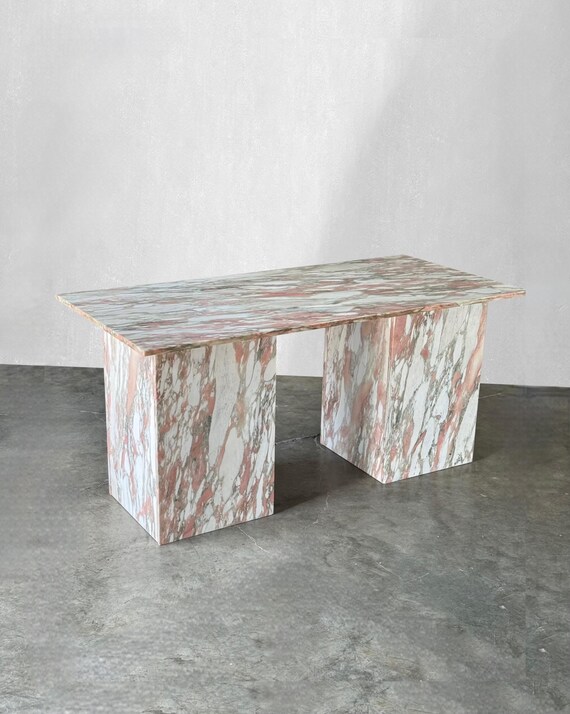 Pink marble desk store