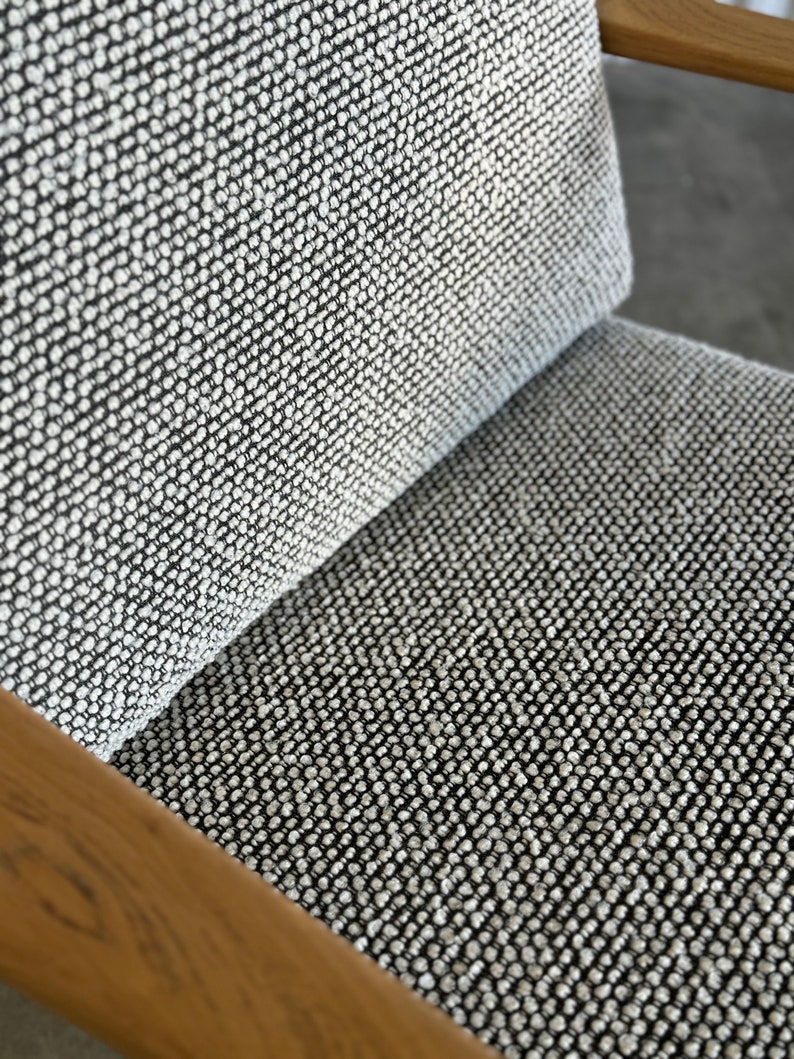 Vintage Sculptural Lounge Chairs in Charcoal and Cream Bernhardt Muse Fabric - Etsy