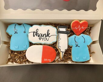 2 Dozen Nurse Doctor Sugar Cookies. Nurse Appreciation Week Gifts Nurse ...