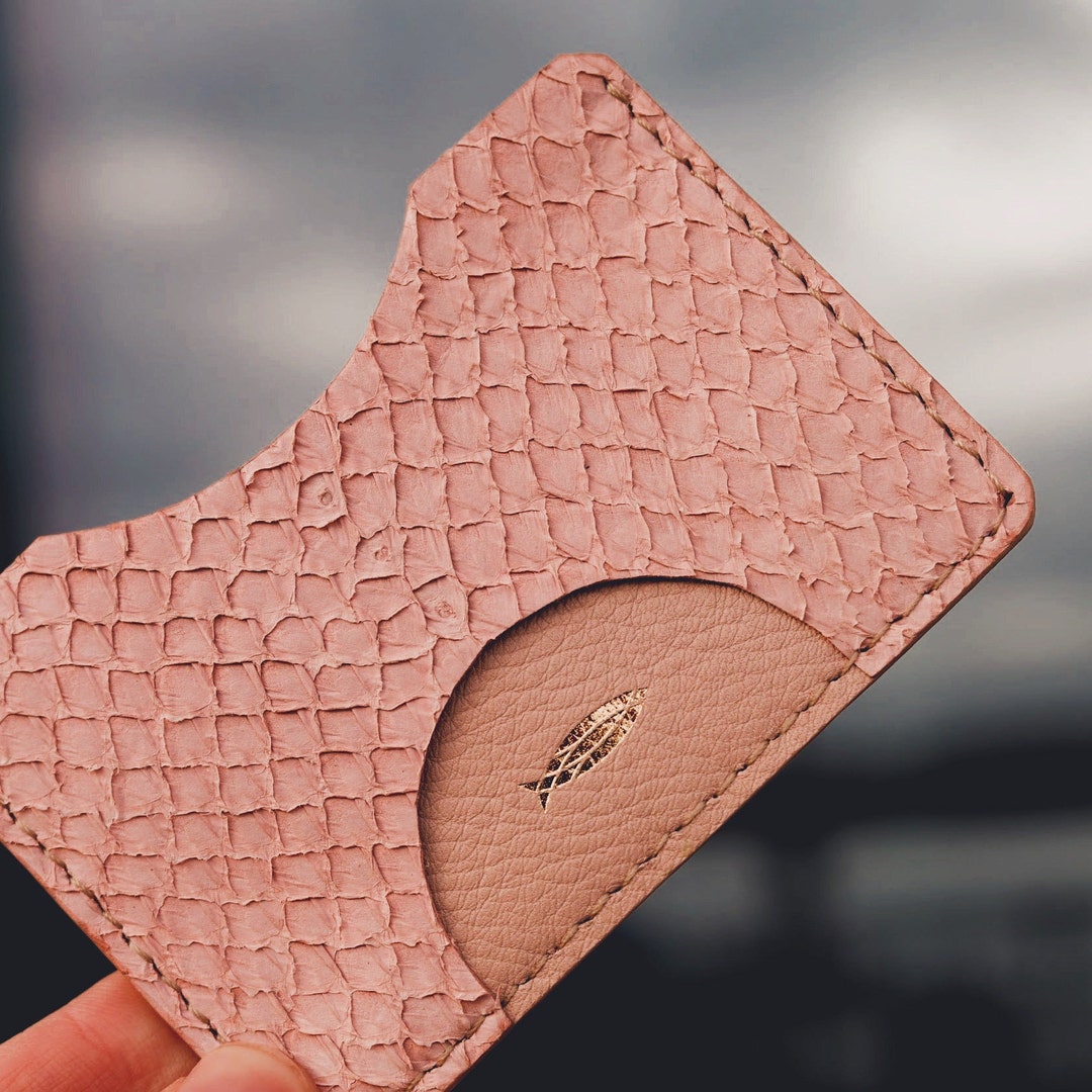 Real Fish Skin Cardholder. Credit Card Skin. Fish Leather Card Case ...