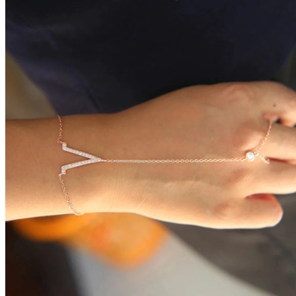 Silver Hand Chain - Etsy