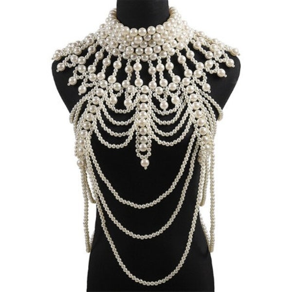 Pearl Body Chain - Etsy