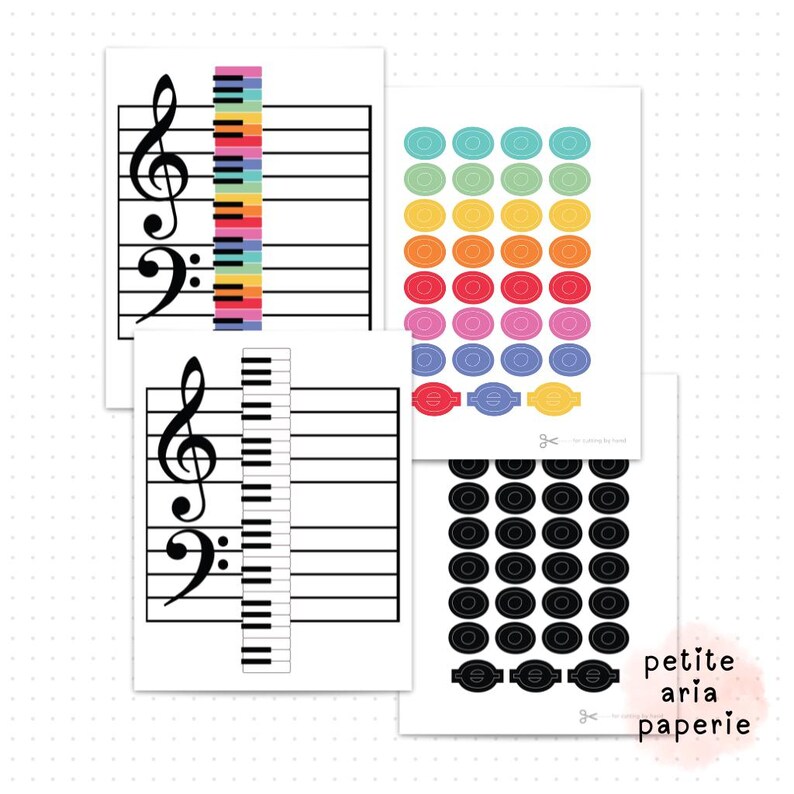 Grand Staff Vertical Piano Note Identification Printable Game Piano ...