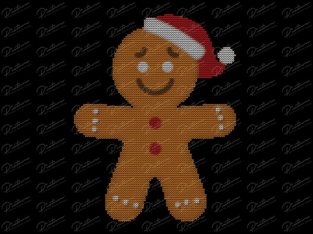 Santa Gingerbread Ugly Christmas Digital Design Download - Etsy