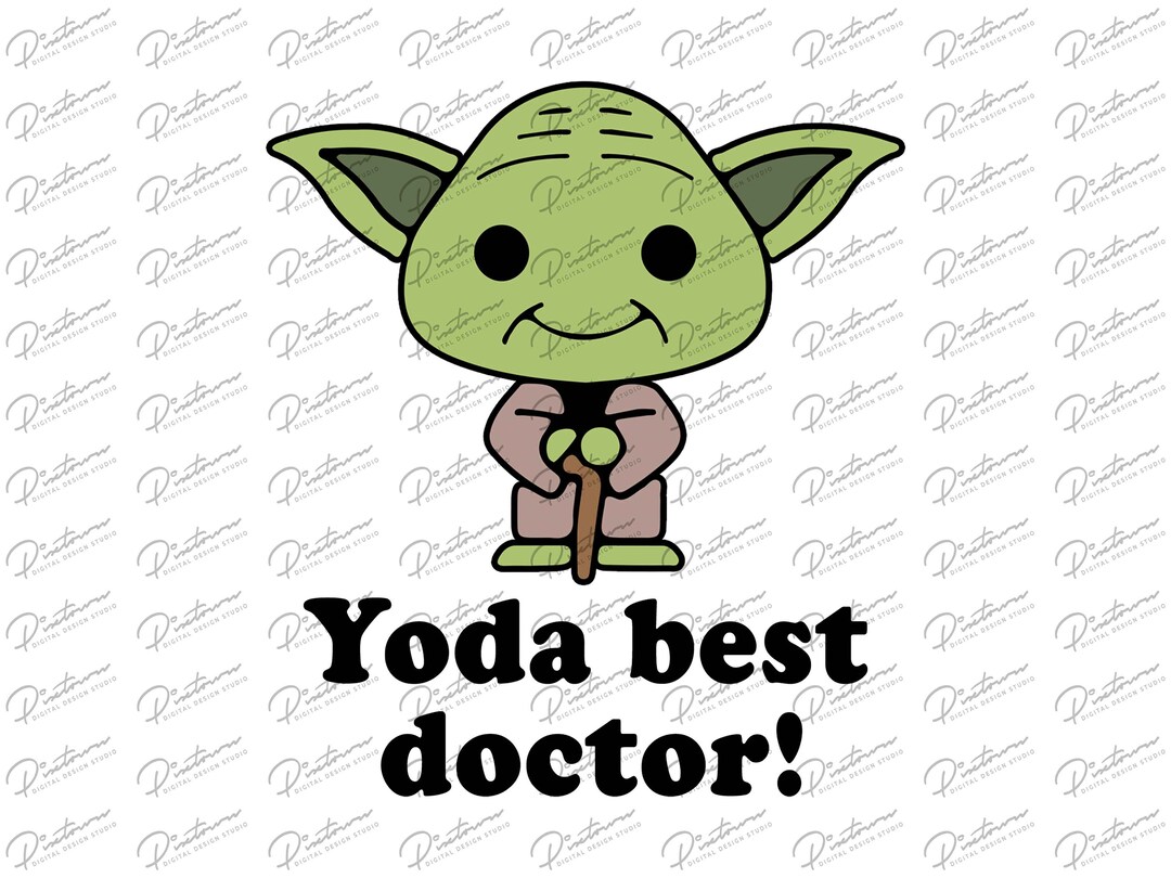 Yoda Best Doctor Digital Design Png Download - Etsy