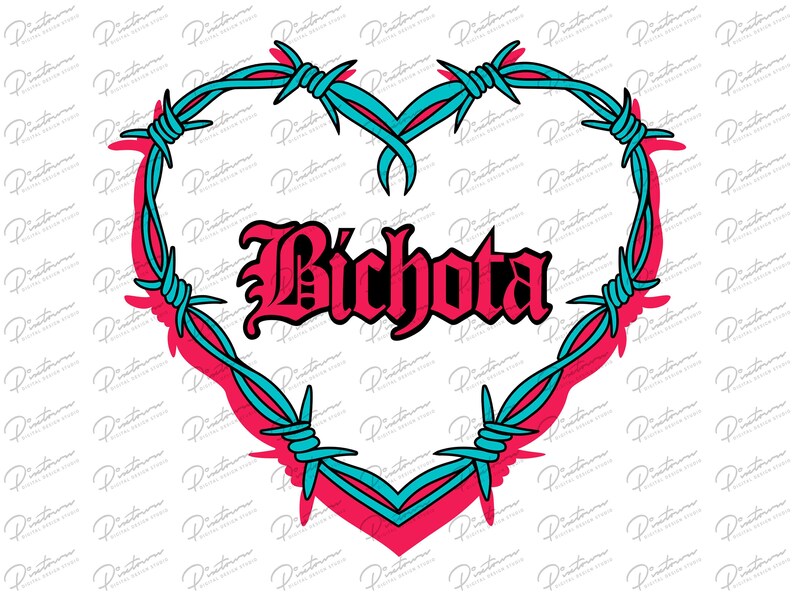 Karol G La Bichota Pink Heart Digital Design Download - Etsy