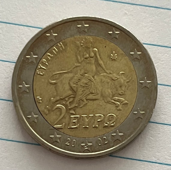 2 Euro Coin 2002 Greece With s in the Star | Etsy