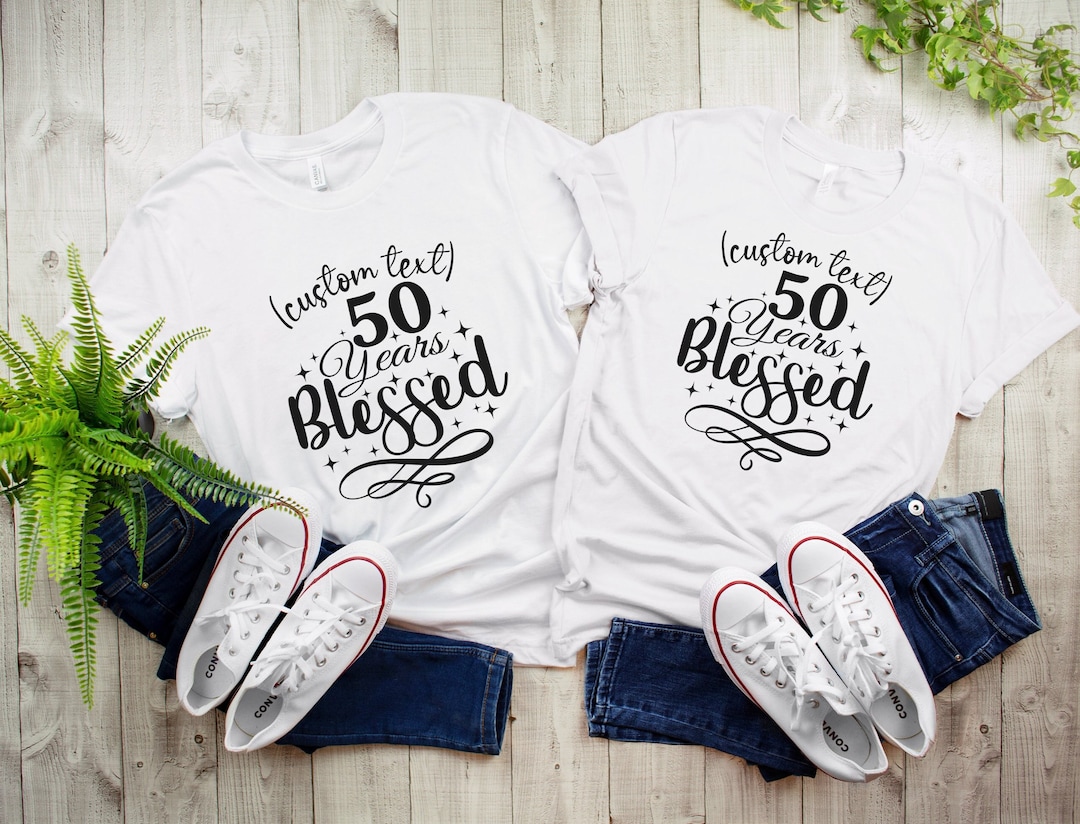 Personalized 50th Anniversary T-shirts Custom UNISEX Golden - Etsy