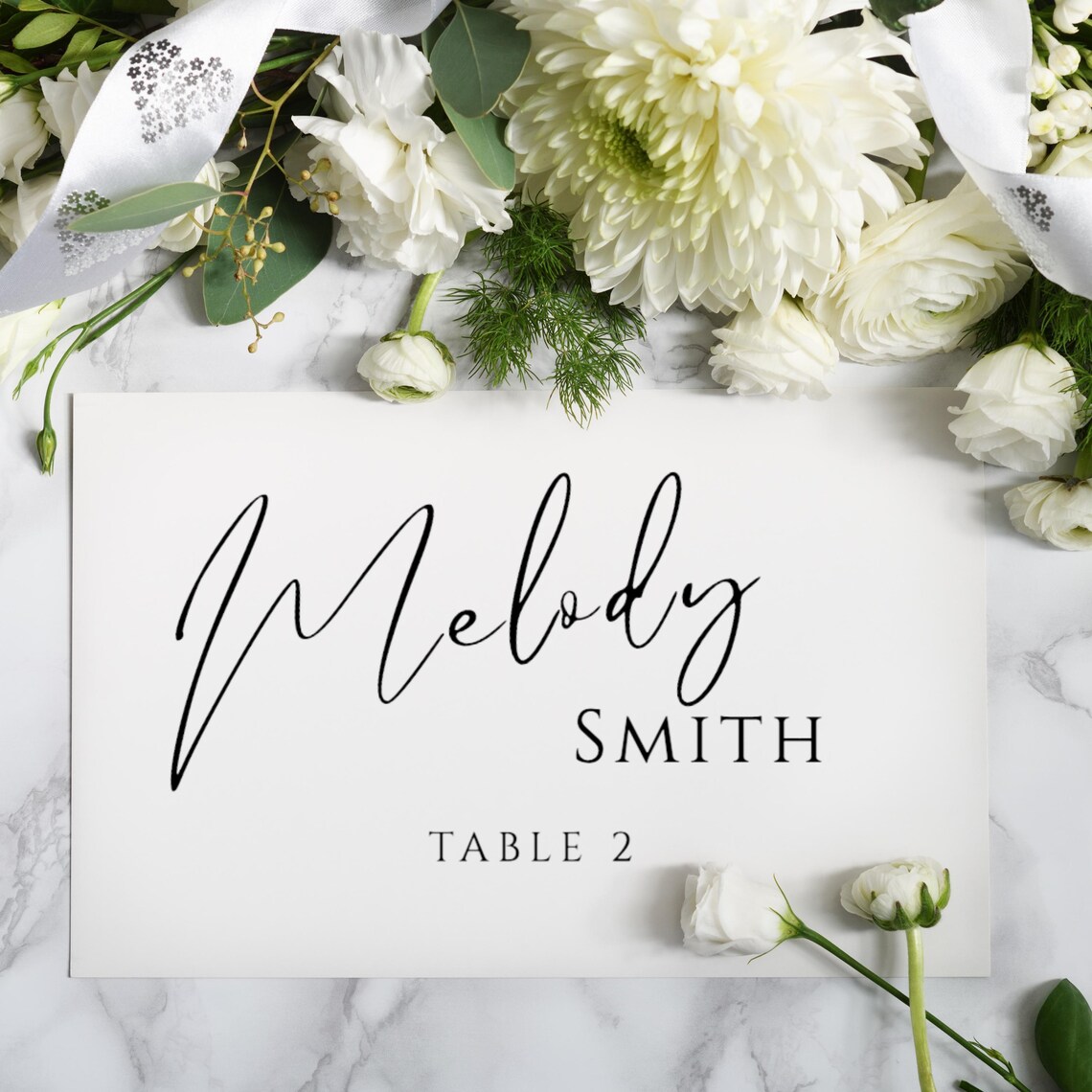 Folded Name Cards, Place-holder for Reception, Wedding Table Names ...