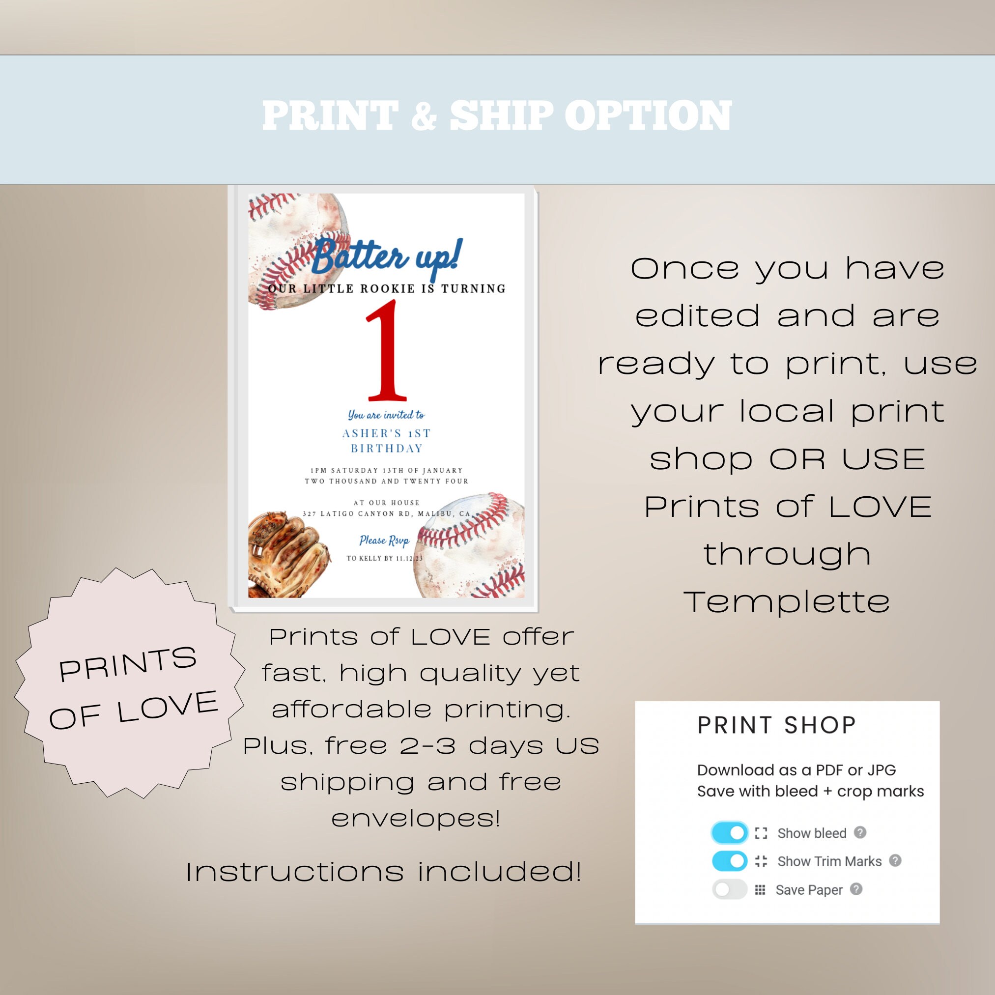 Baseball Birthday Invitation | First Birthday Baseball Invitation | Our ...