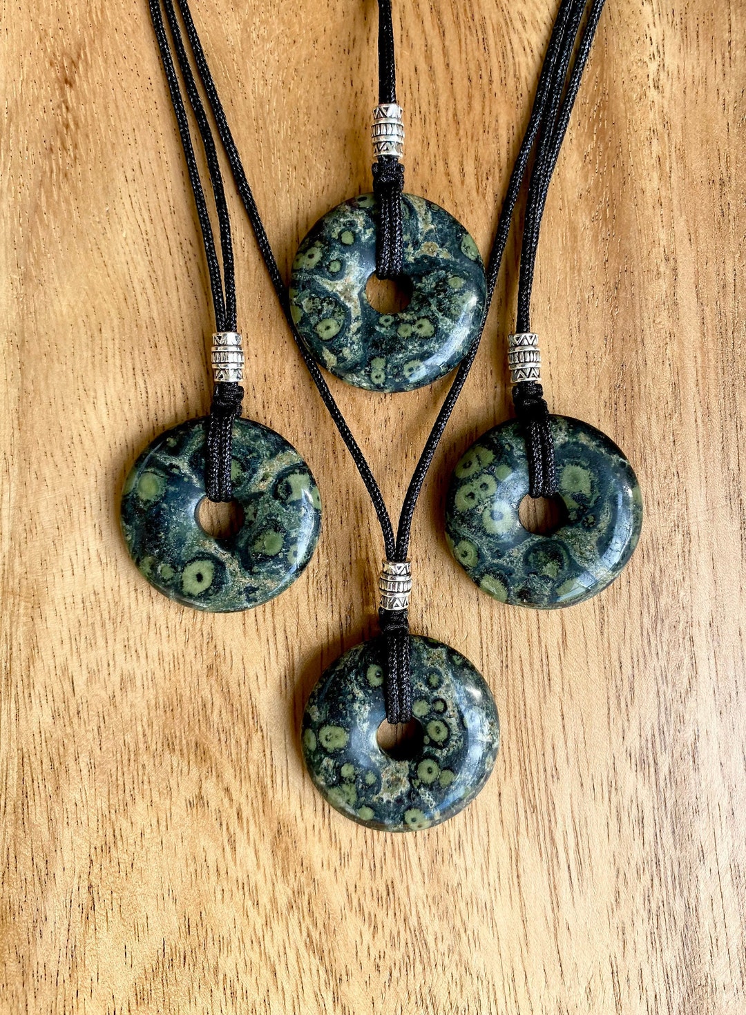 Kambaba Jasper 30mm Donut Pi Stone Pendant Adjustable - Etsy