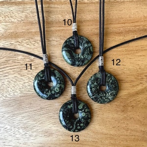 Kambaba Jasper 30mm Donut Pi Stone Pendant Adjustable - Etsy