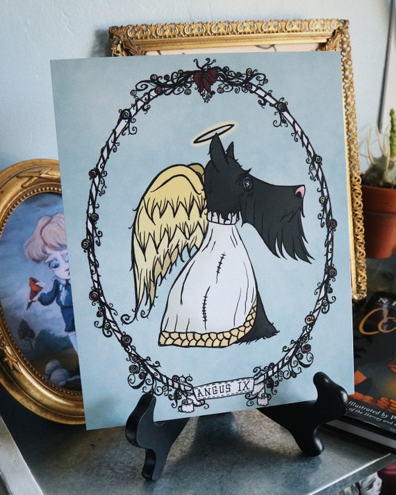 Coraline Scottie Dog Art Print // Angus Taxidermy Dog Miss - Etsy